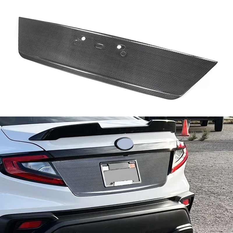 2022-25 Subaru WRX VB Trunk Carbon Fiber License Plate Backing Cover ...